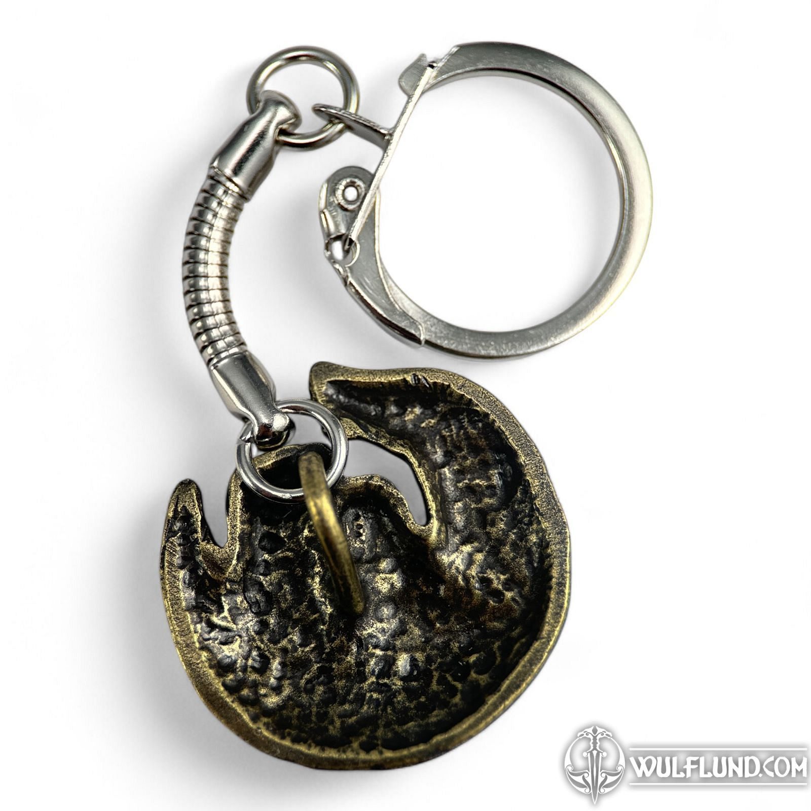 Badger keychain, zinc old brass Drakkaria keychains Jewellery Wulflund