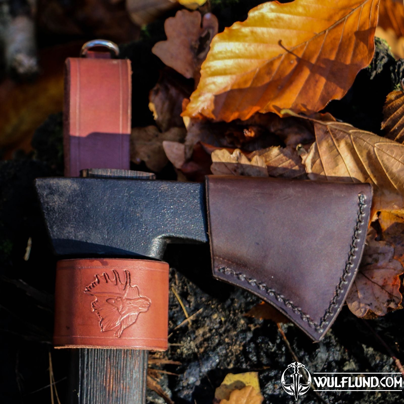 Leather case for shepherd's axes - valaska Drakkaria Axes Weapons Wulflund