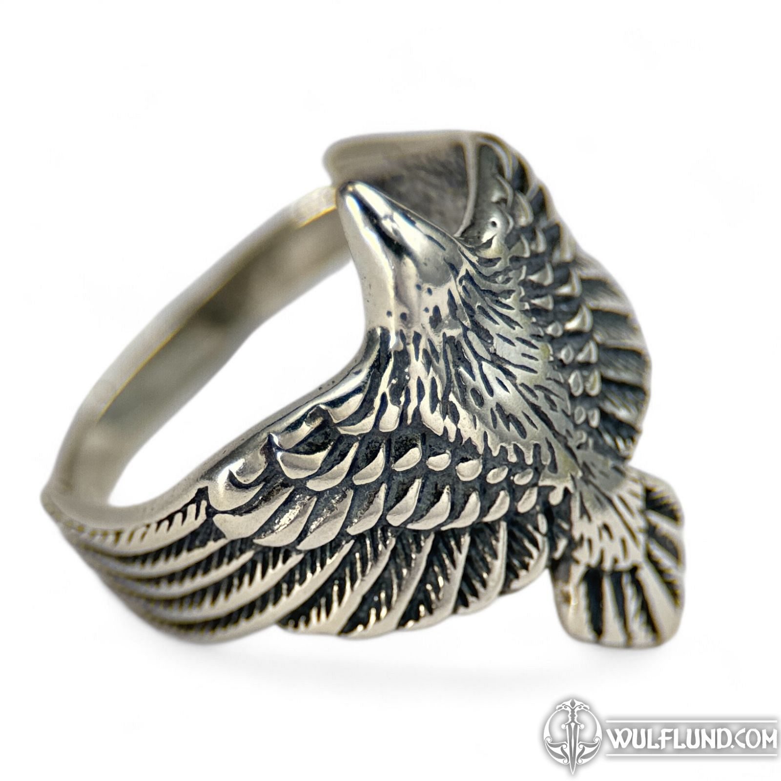 CORVUS, raven, silver ring Drakkaria Rings Silver jewellery Wulflund