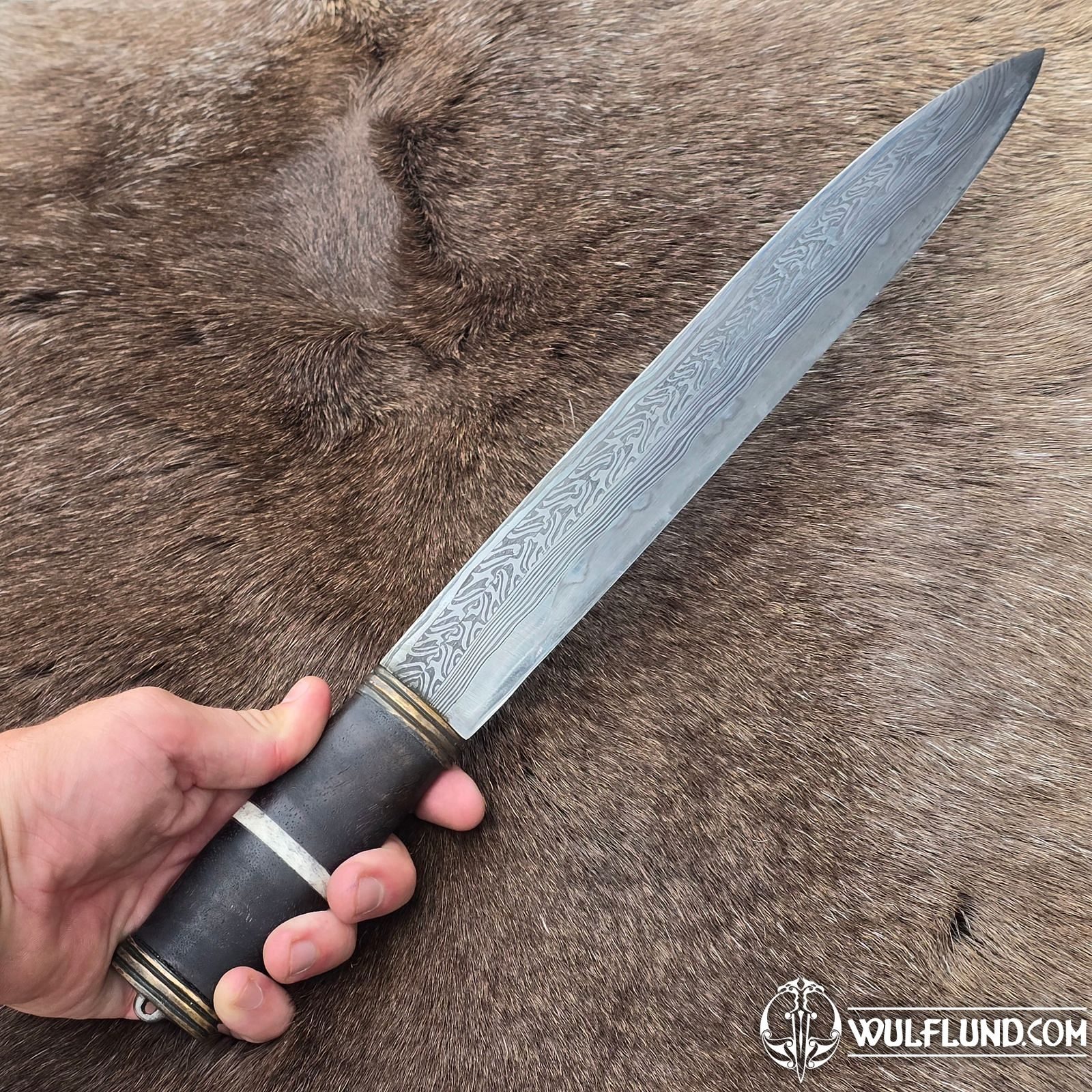 HAGAL, knife seax, damascus steel Arma Epona Damascus steel knives ...