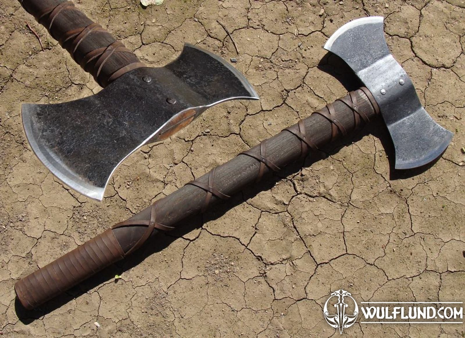 DOUBLE BLADED AXE, forged, light version Axes Weapons Wulflund