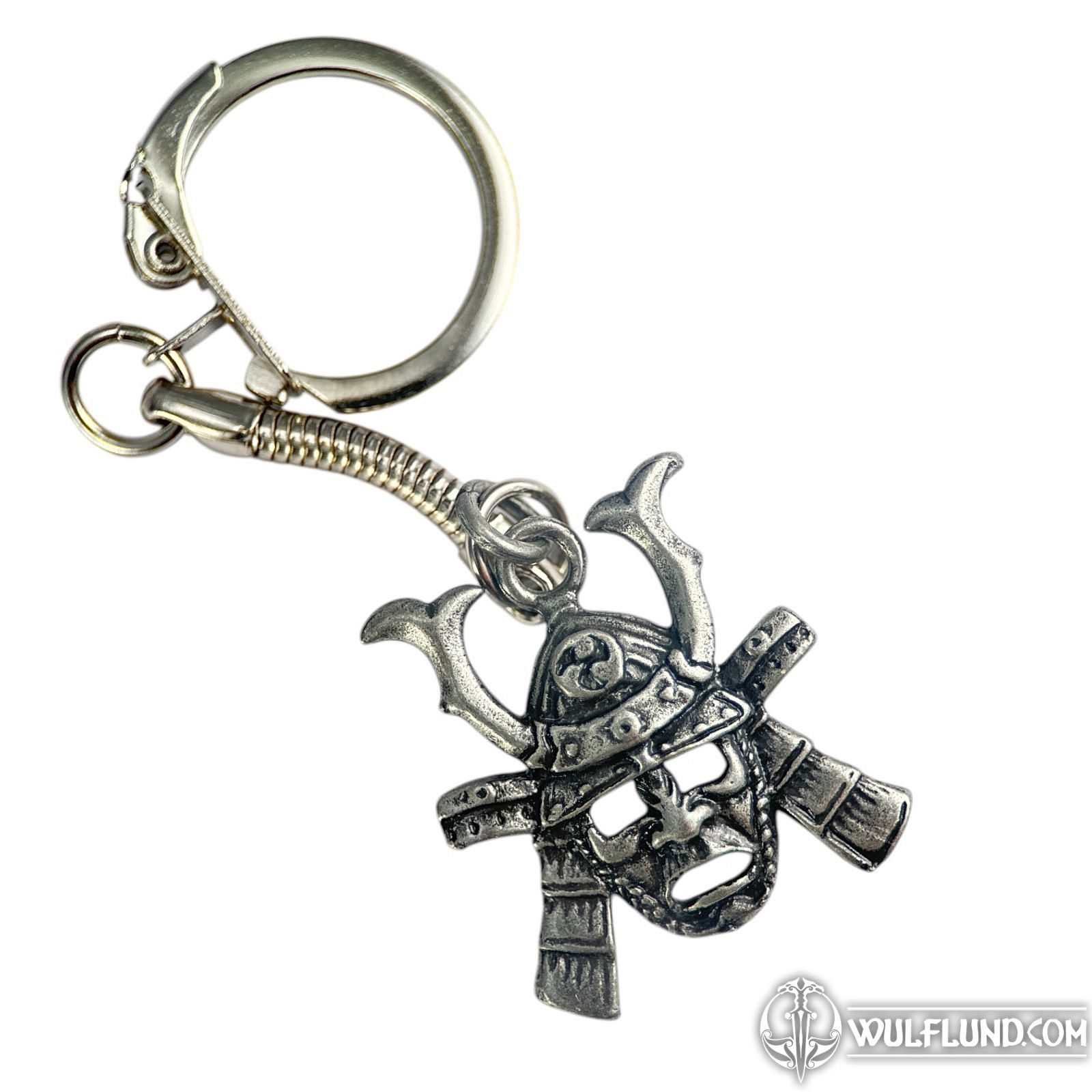 Samurai, keychain, zinc, antique silver Drakkaria keychains Jewellery ...