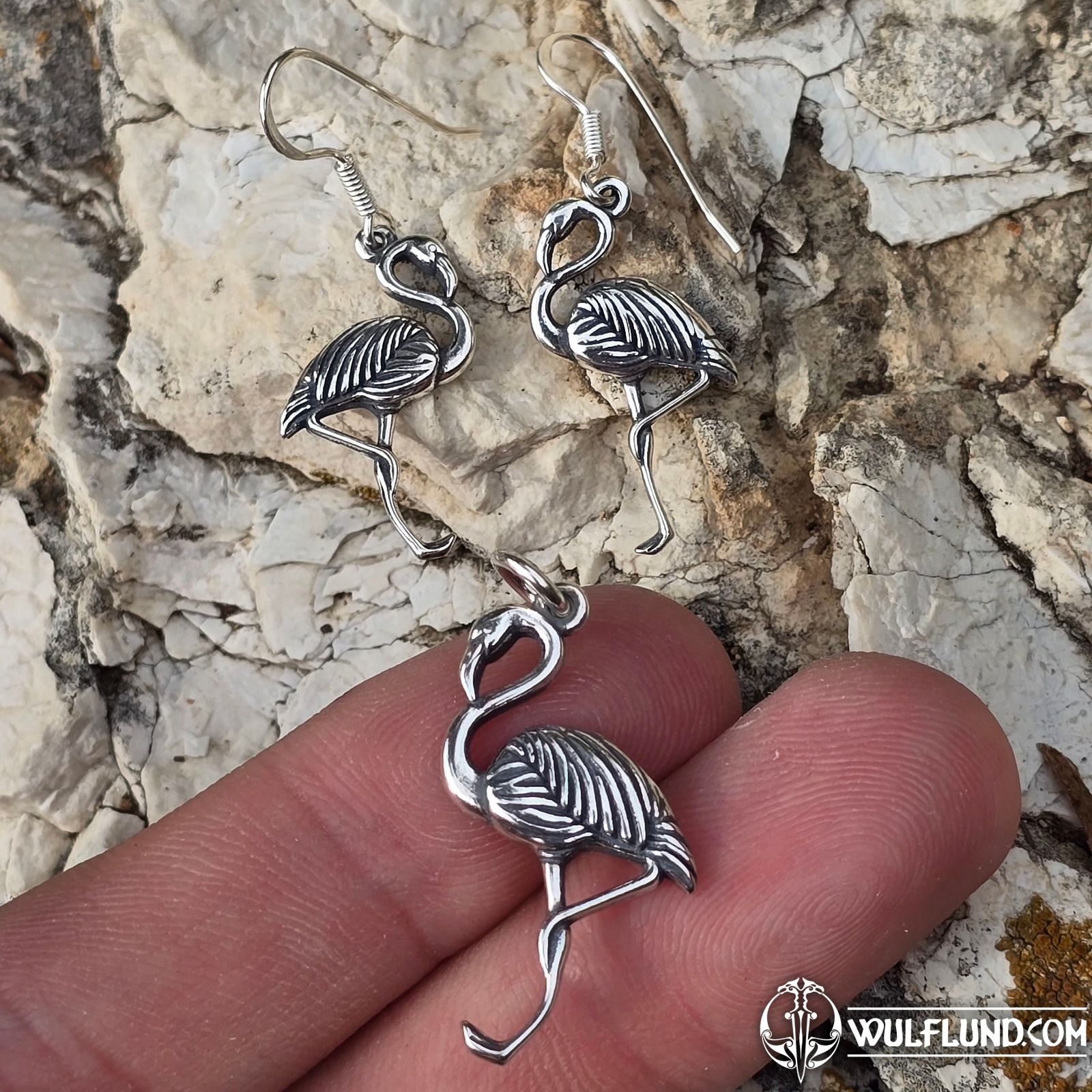 FLAMINGO, silver pendant Ag 925/1000 Drakkaria pendants Silver ...
