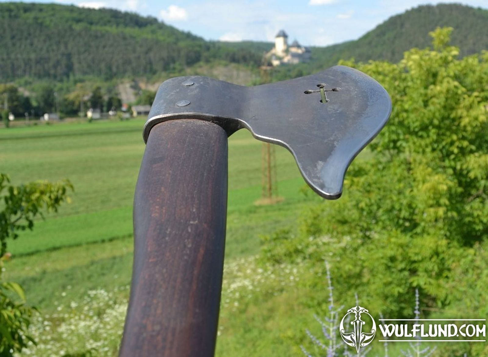 Medieval Axe with a cross Drakkaria Axes Weapons Wulflund