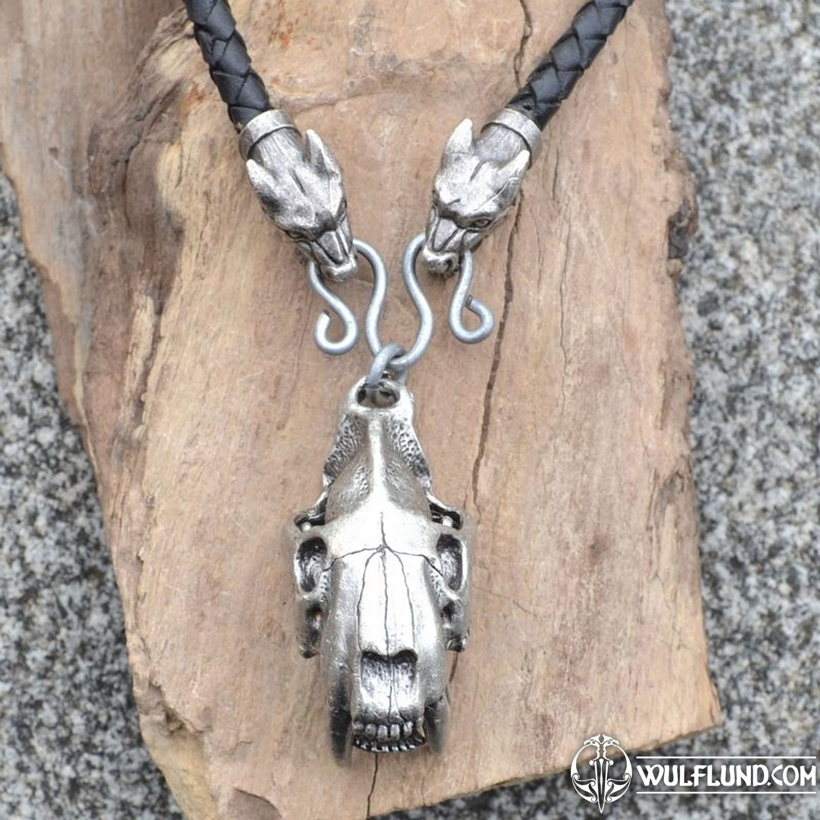 SMILODON, saber-toothed tiger, necklace, tin Wulflund