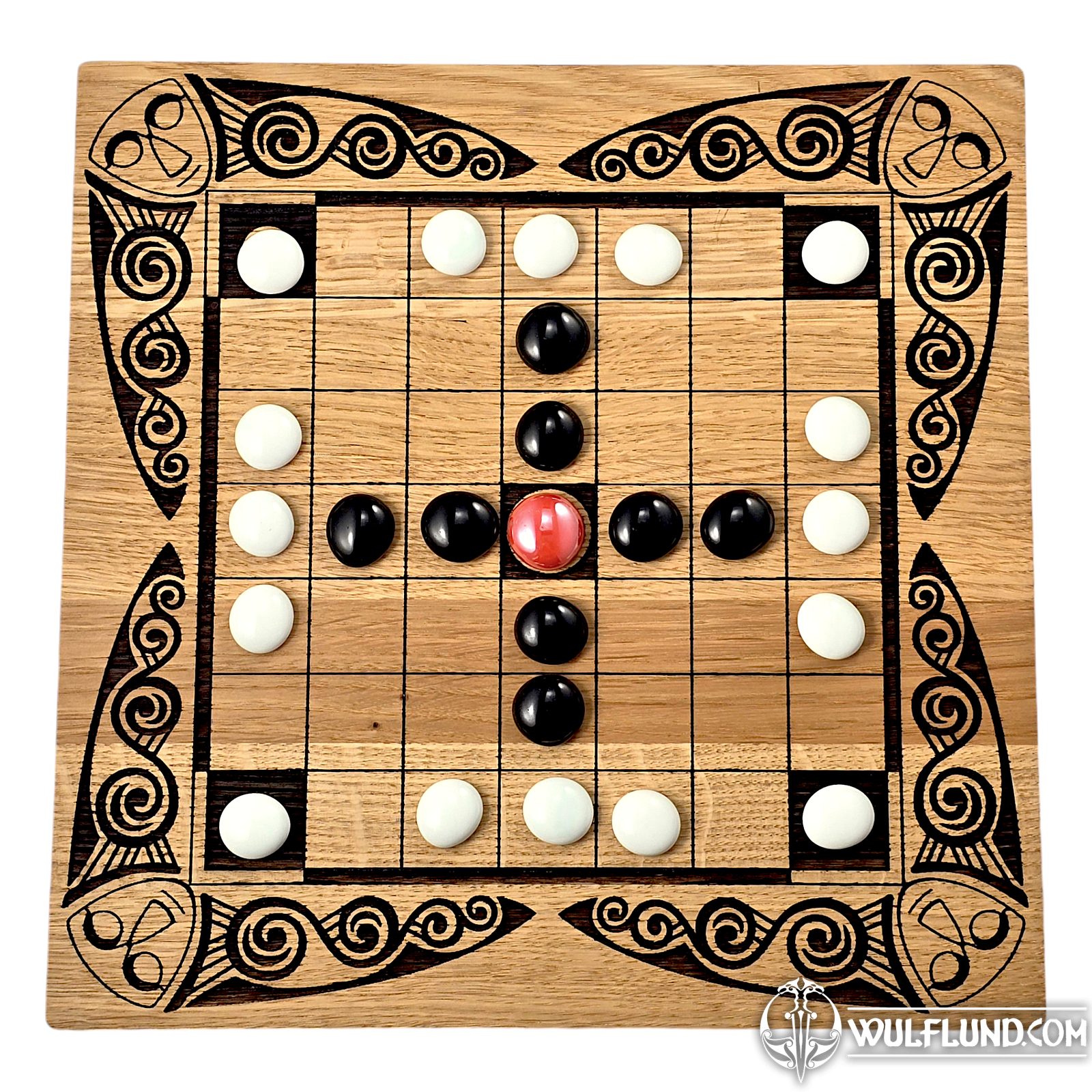 FIDCHELL Celtic board game version BRIAN BORU with oak board, glass ...