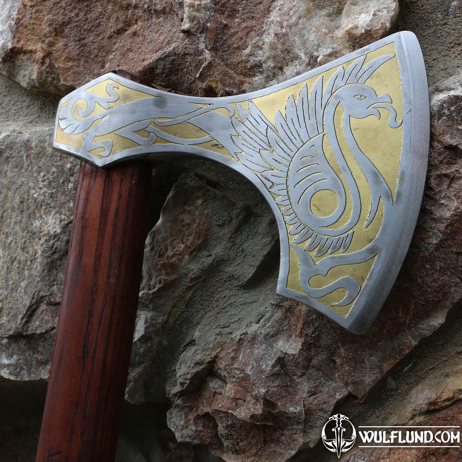 GOLDEN GRIFFIN - etched Axe Drakkaria Axes Weapons Wulflund