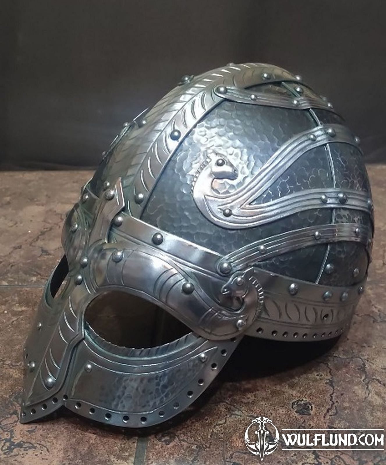 SLEIPNIR, a luxurious Viking helmet Viking Helmets Helmets, Armour Wulflund