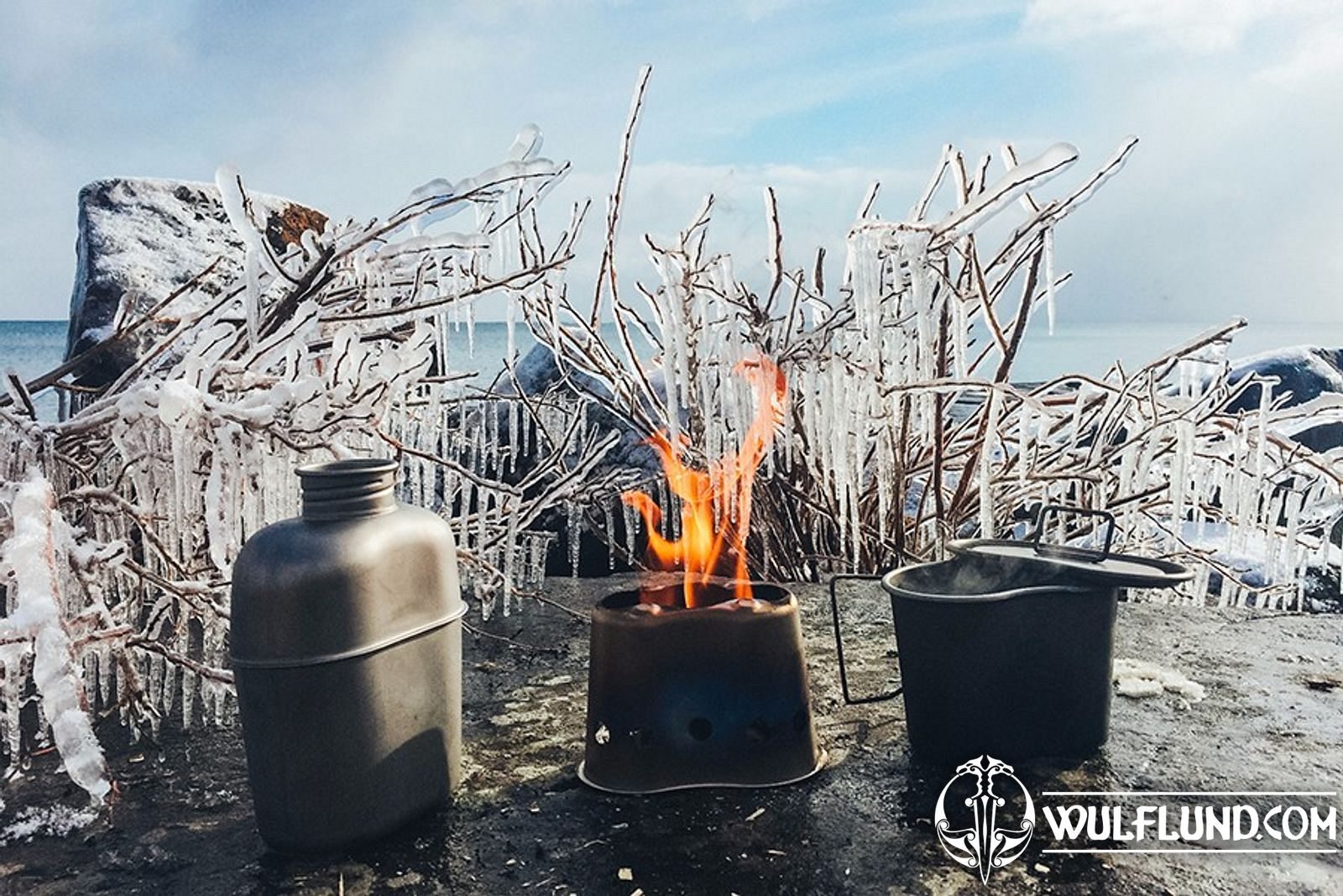 Ti3060 Titanium Canteen Mess Kit Titanium equipment Bushcraft, Camping ...