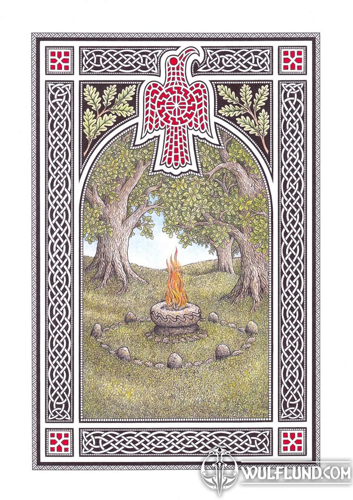 SACRED FIRE, pagan poster posters, postcards - pagan art wall plaques ...