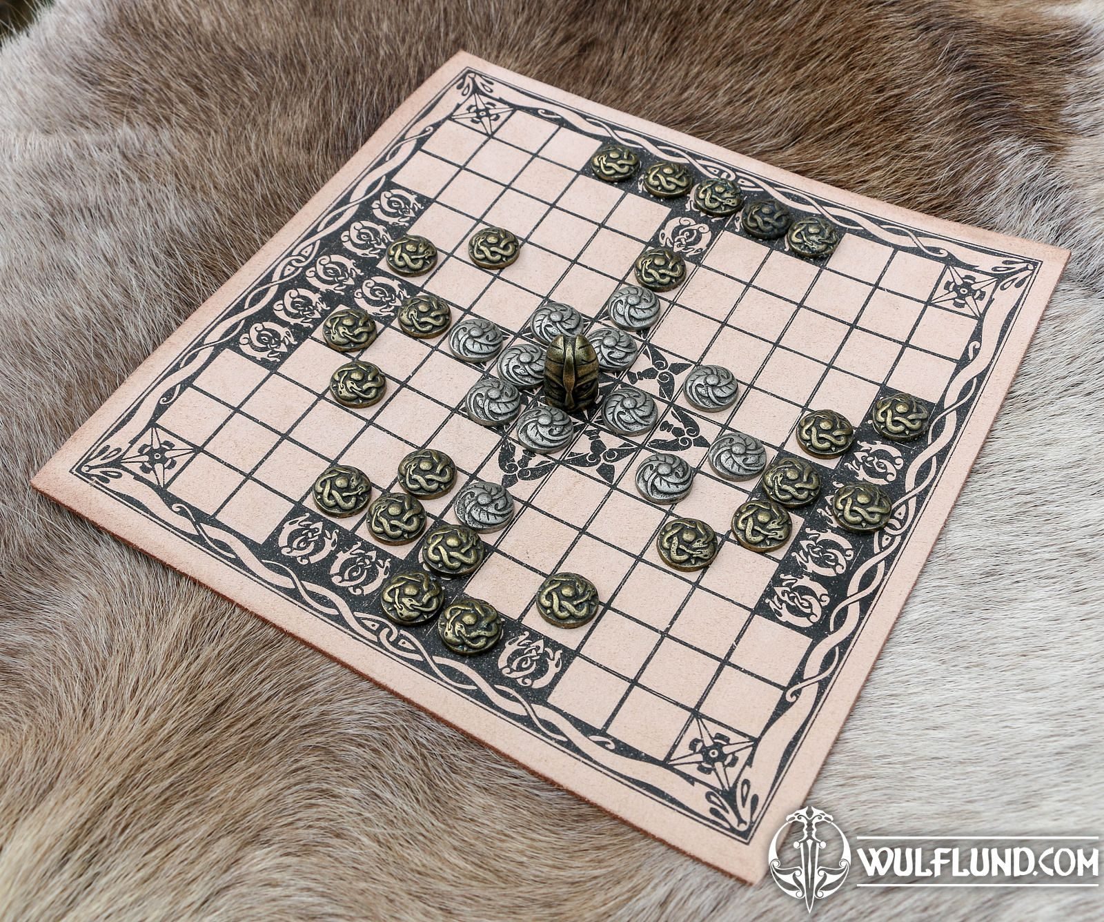 HNEFATAFL or Tafl, Viking Board Game - leather and stones Drakkaria ...