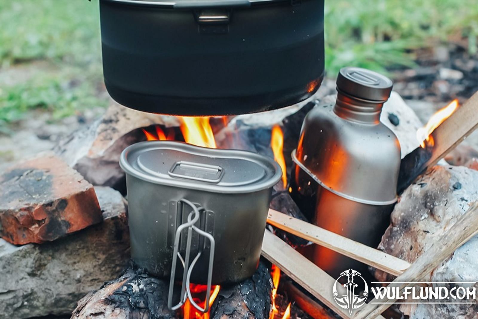 Ti3060 Titanium Canteen Mess Kit Titanium equipment Bushcraft, Camping ...