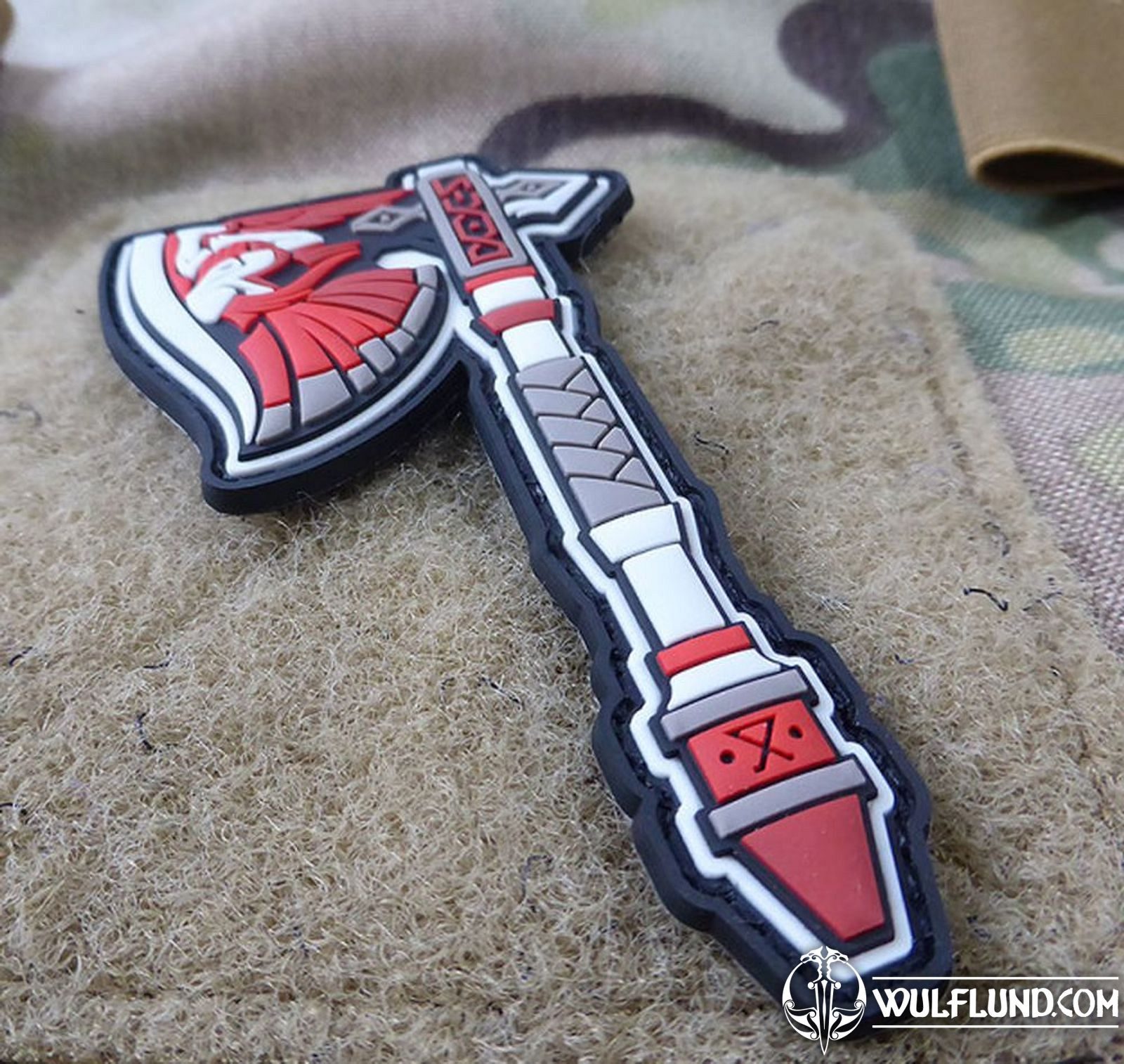 AXE OF DWARF Patch, fullcolor / JTG 3D Rubber Patch military patches Accessories, Fashion Wulflund