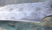 damascus steel knife with meteorite Wulflund