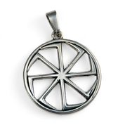 SILVER KOLOVRAT, SLAVIC SUN WHEEL KOLOWRAT SLAWA Wulflund