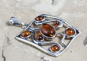 ANKA, pendant, Baltic amber, sterling silver Arkada amber Silver ...