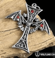 VAMPIRE CROSS, Nosferatu, pewter pendant Middle Ages, other pendants ...