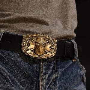 TEMPLAR, belt buckle, brass Wulflund