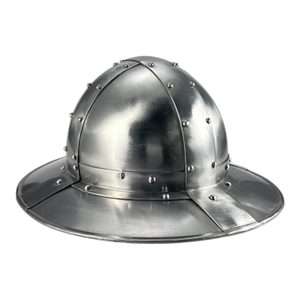 Kettle hat, 1,6 mm steel with leather liner Wulflund