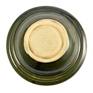 Ceramic plate green - medieval, Bohemia Wulflund