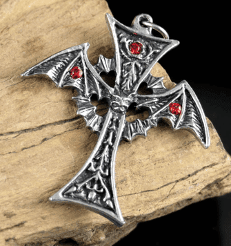 VAMPIRE CROSS, Nosferatu, pewter pendant Middle Ages, other pendants ...