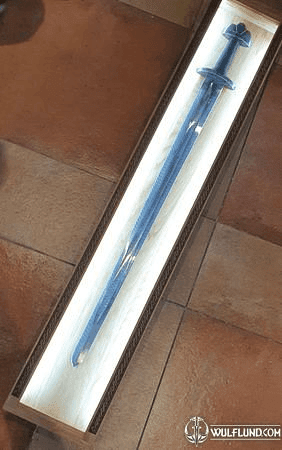 LUXURIOUS DECORATED SWORD BOX - wooden from oak, illuminated sword ...