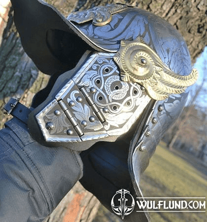 PERSEUS, luxury etched renaissance helmet - wulflund.com