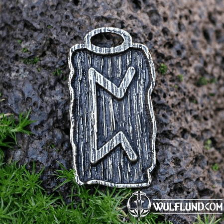 PERTHRO - Rune Pendant, zinc ant.brass Drakkaria rune pendants amulets ...