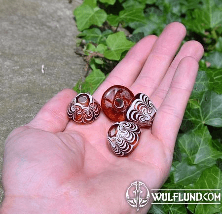 Merovingian glass bead, Replica historical glass beads, replica ...