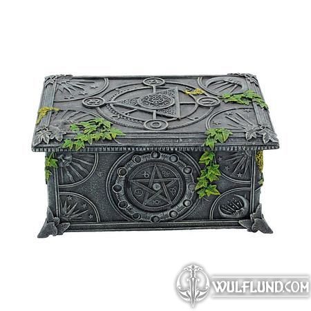 WICCAN PENTAGRAM TAROT BOX boxes, pencil cases Pagan decorations ...