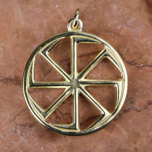 SILVER KOLOVRAT, SLAVIC SUN WHEEL KOLOWRAT SLAWA Wulflund