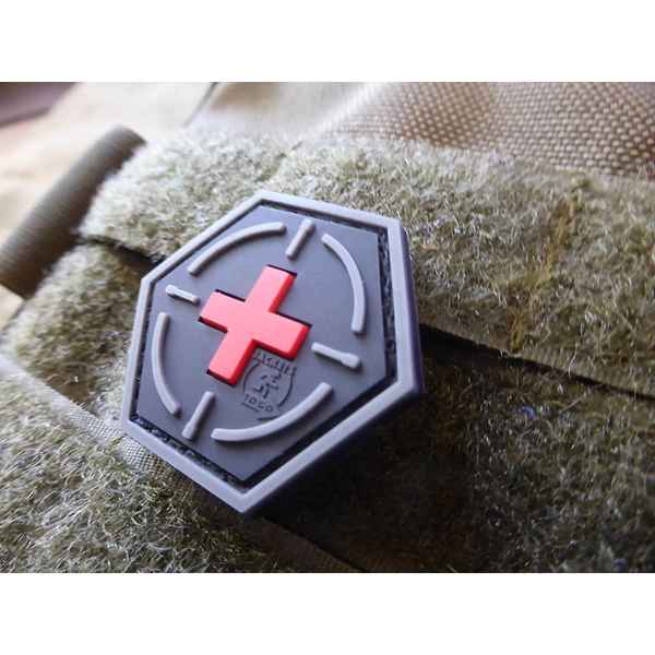 JTG Tactical Medic Red Cross, Hexagon Patch, blackmedic military ...