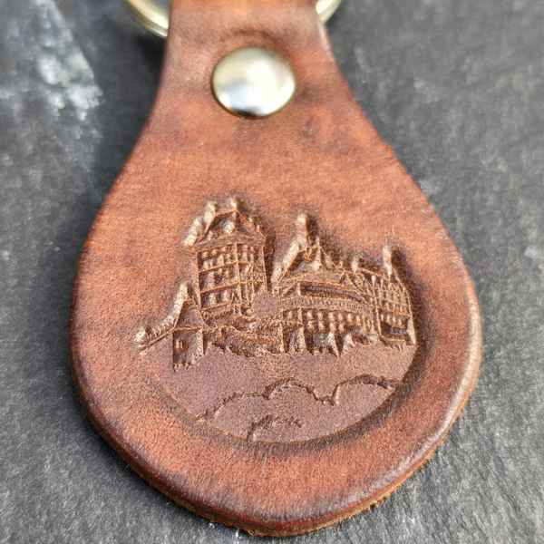 MEDIEVAL CASTLE, key ring, leather Wulflund