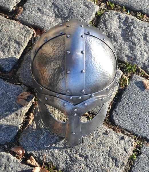 Viking Ocular Helm, 2 mm thick, decorated by hammering Wulflund