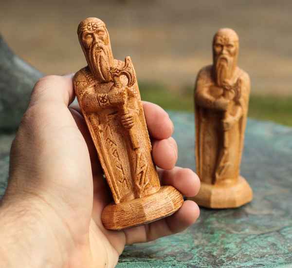 PERUN, God of Thunder, Slavic Statue Wulflund