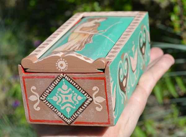 ROMANA PUELLA, Ancient Rome Wooden Box, replica Wulflund