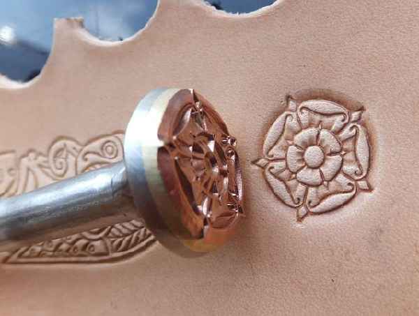 MEDIEVAL ROSE, leather stamp Leather Stamps Bag accessories, Leather ...