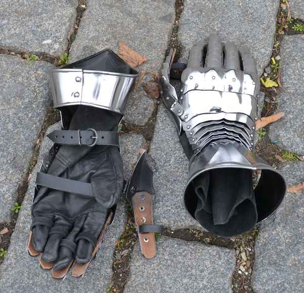 MEDIEVAL FINGER GAUNTELTS IV, for sword fight, polished, czech top ...