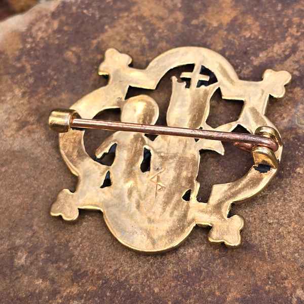 MEDIEVAL BROOCH, bronze Wulflund