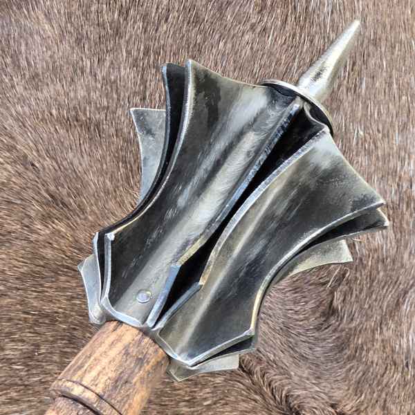 EUROPEAN MACE with wooden handle, replica Wulflund