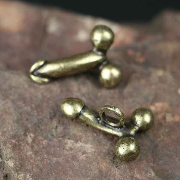 FASCINUS, Roman phallic pendant, zinc, antique brass Wulflund
