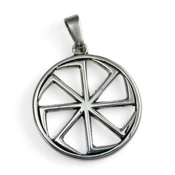 SILVER KOLOVRAT, SLAVIC SUN WHEEL KOLOWRAT SLAWA Wulflund