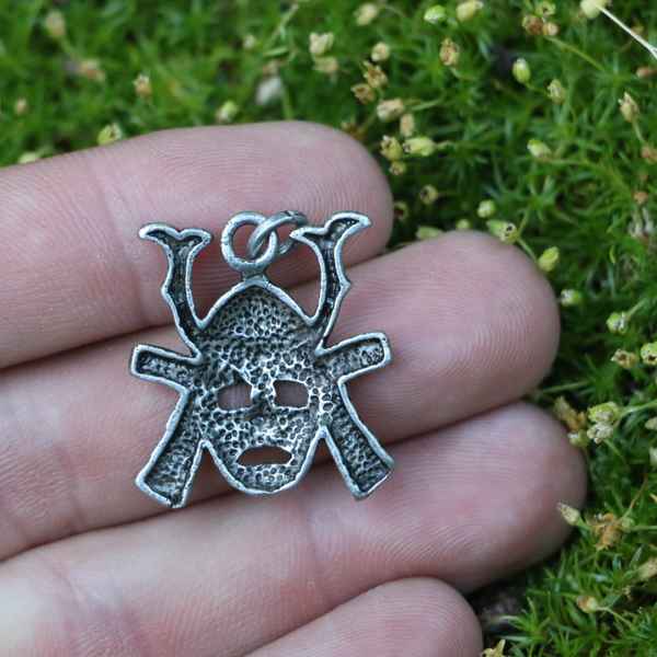 SAMURAI Pendant, Zinc, Antique Silver Wulflund