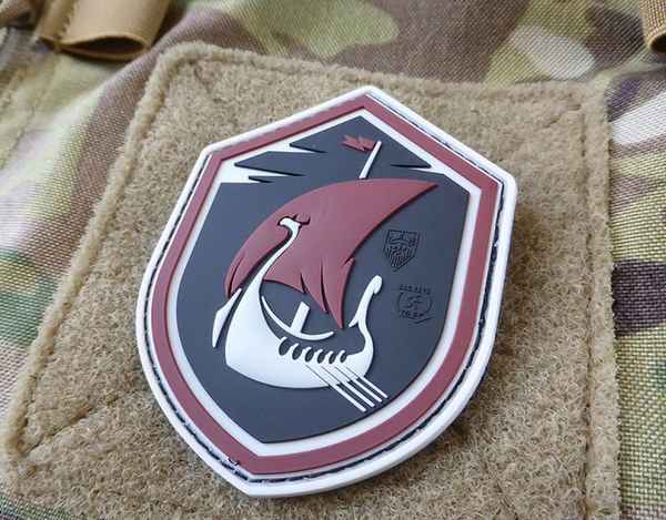 DRAKKAR DRAGON SHIP AT NIGHT, patch velcro 3D Nous faisons revivre l'histoire