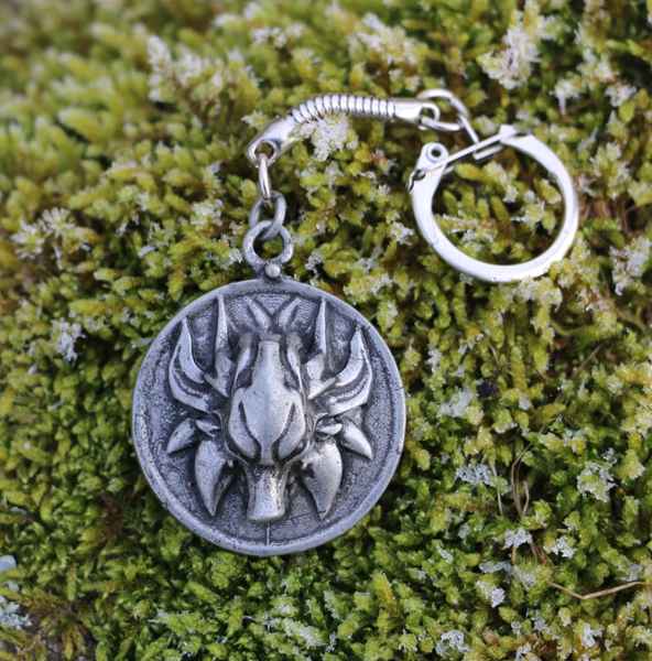 Wolf, zinc, key ring Drakkaria keychains Jewelry - bronze, zinc ...