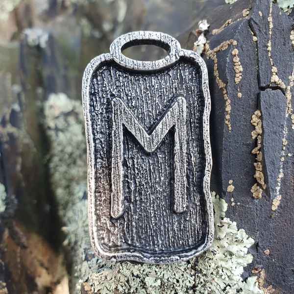 EHWAZ, Rune Pendant Zinc Wulflund