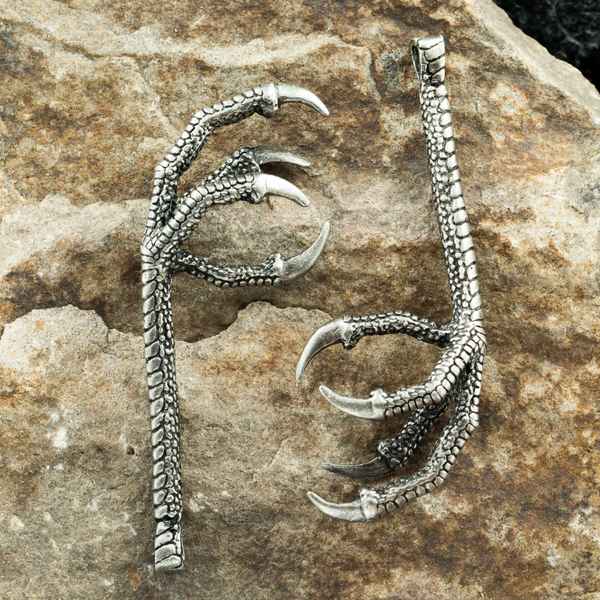 Bird Claw, Talon Pendant, tin Wulflund