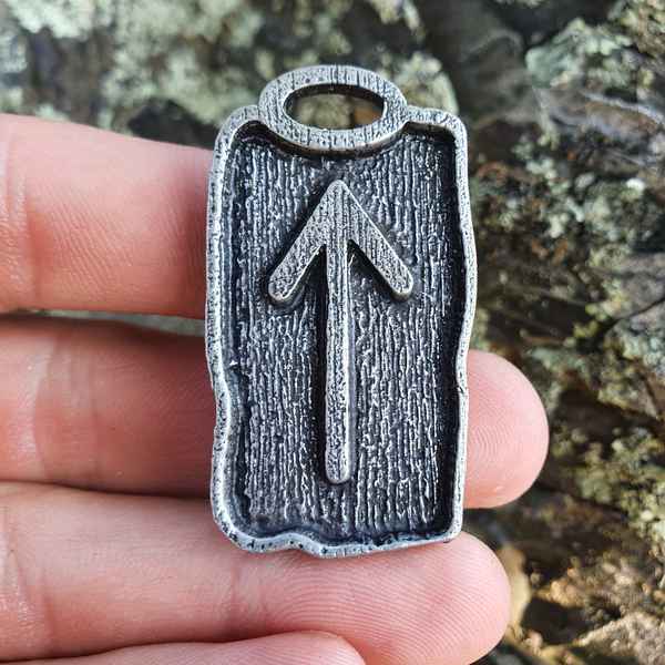 Tiwaz - Rune Pendant, zinc Drakkaria rune pendants Jewellery Wulflund