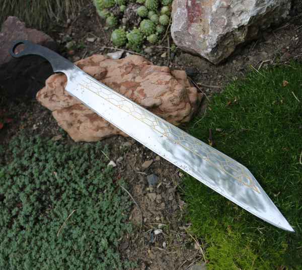 AUREUS geschmiedete Wikinger Seax Arma Epona langen Messer, Sachse ...