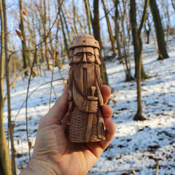Svetovid, Slavic God, carved idol - statue Wulflund